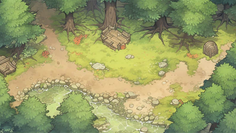 DND Battle Maps | Forest Bundle | Game Master | TTRPG | Printable and ...