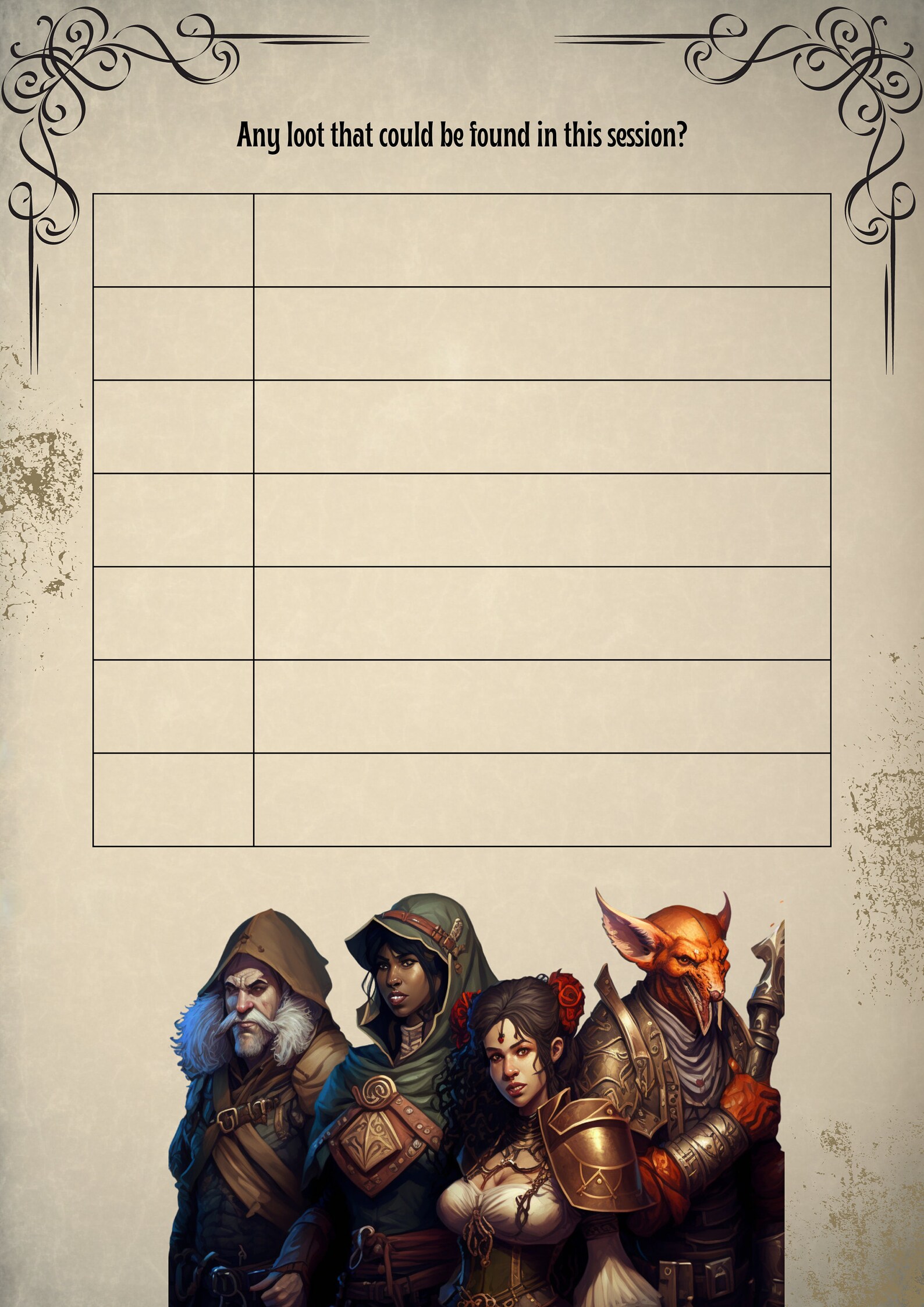 DM Session Prep Sheet | DND | Prep Sheet | TTRPG | Printable | Gift ...