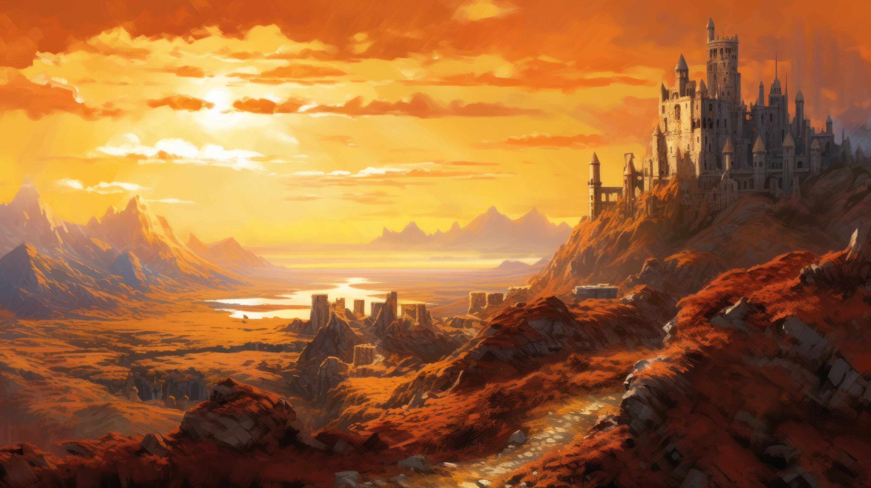 DND Digital Art | Eberron | Nerdy Gift | TTRPG | Landscape Art ...