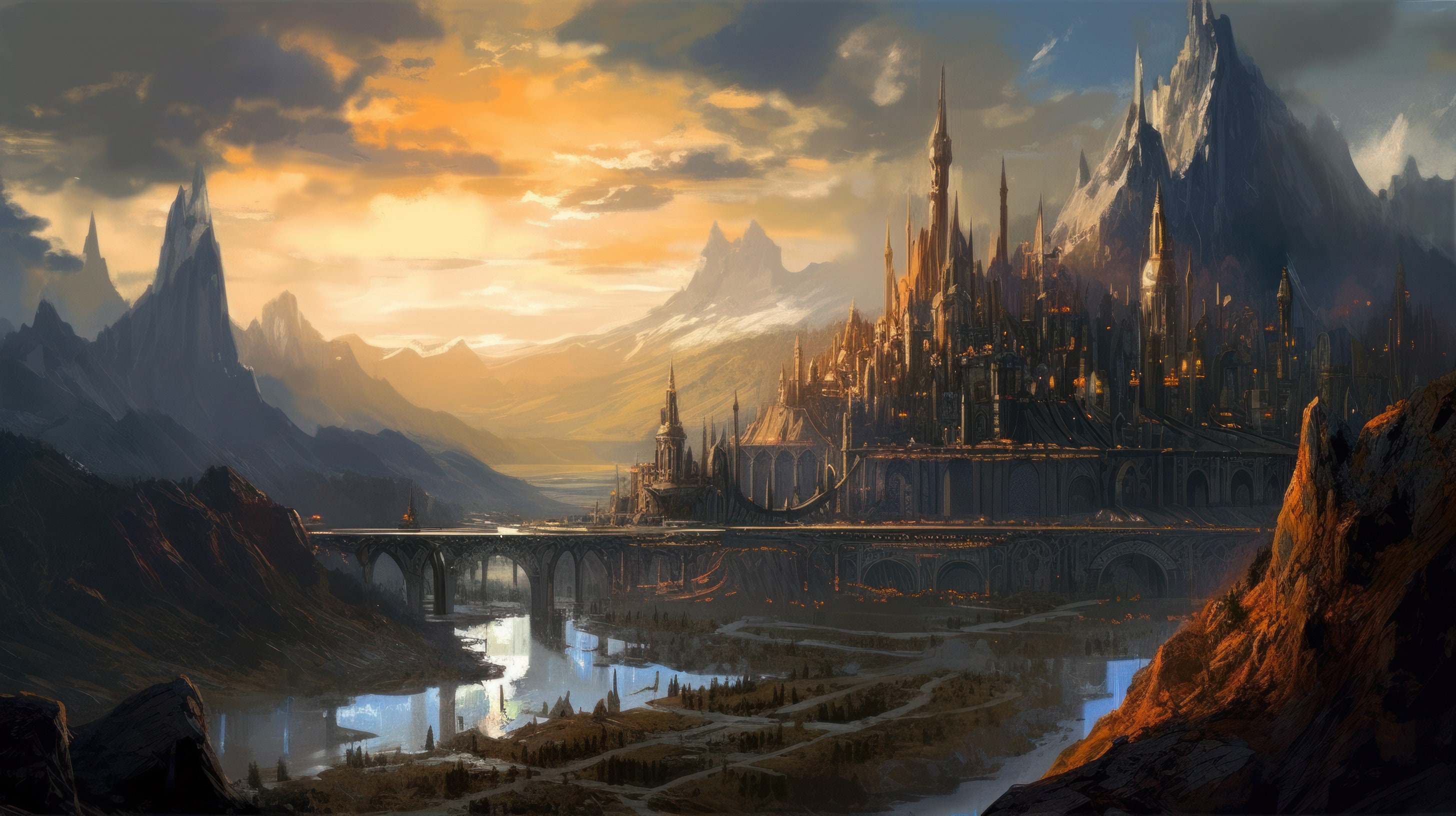 DND Digital Art | Eberron | Nerdy Gift | TTRPG | Landscape Art ...
