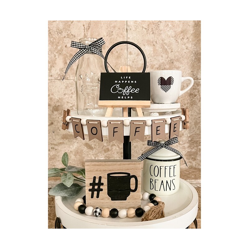 Coffee Tiered Tray Decor - Etsy
