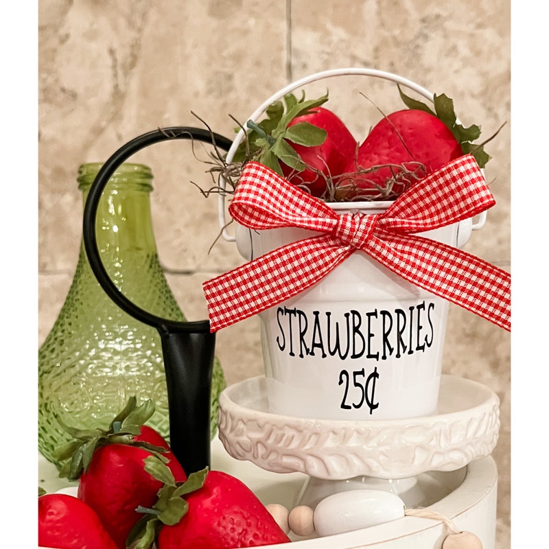 Strawberry Tiered Tray Decor - Etsy