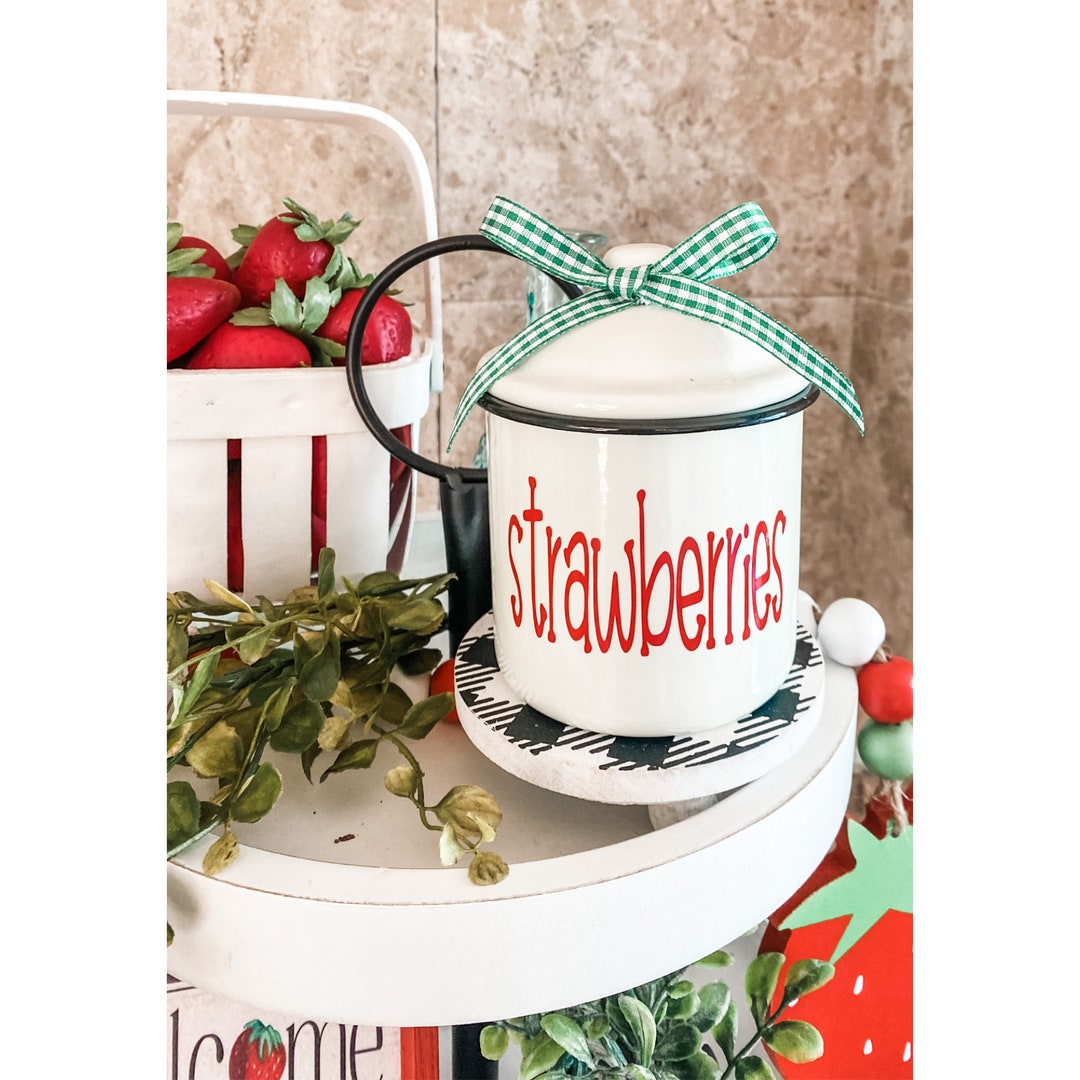Strawberry Tiered Tray Decor, Summer Tiered Tray Decor Coffee Bar Decor ...