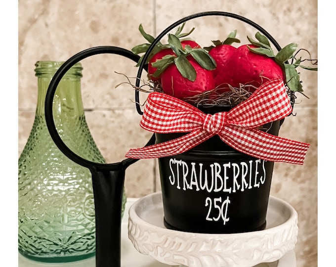 Strawberry Tiered Tray Decor I Strawberry Decor I Summer Decor I Sweet ...