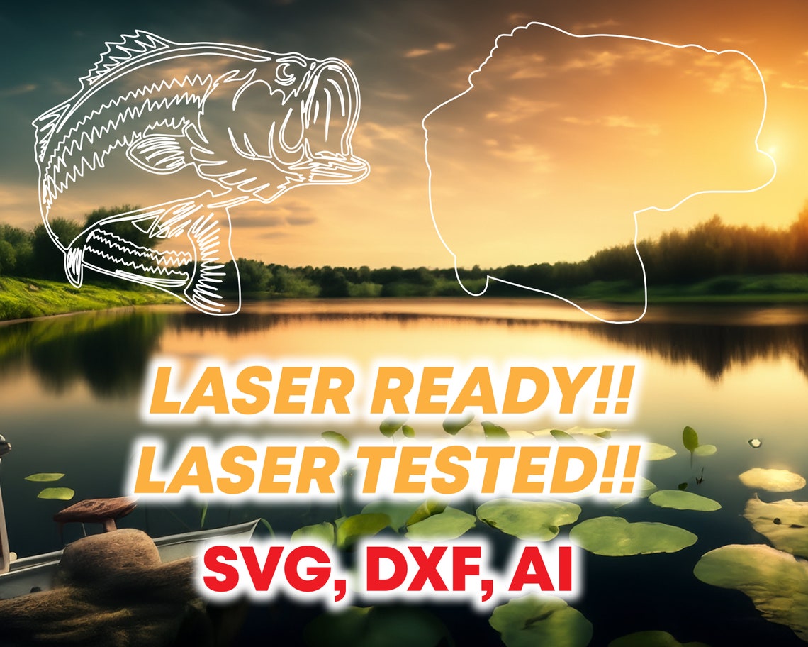 Laser Cut Bass, Bass Clipart, Bass Cricut,bass Cut File, Bass,bass ...