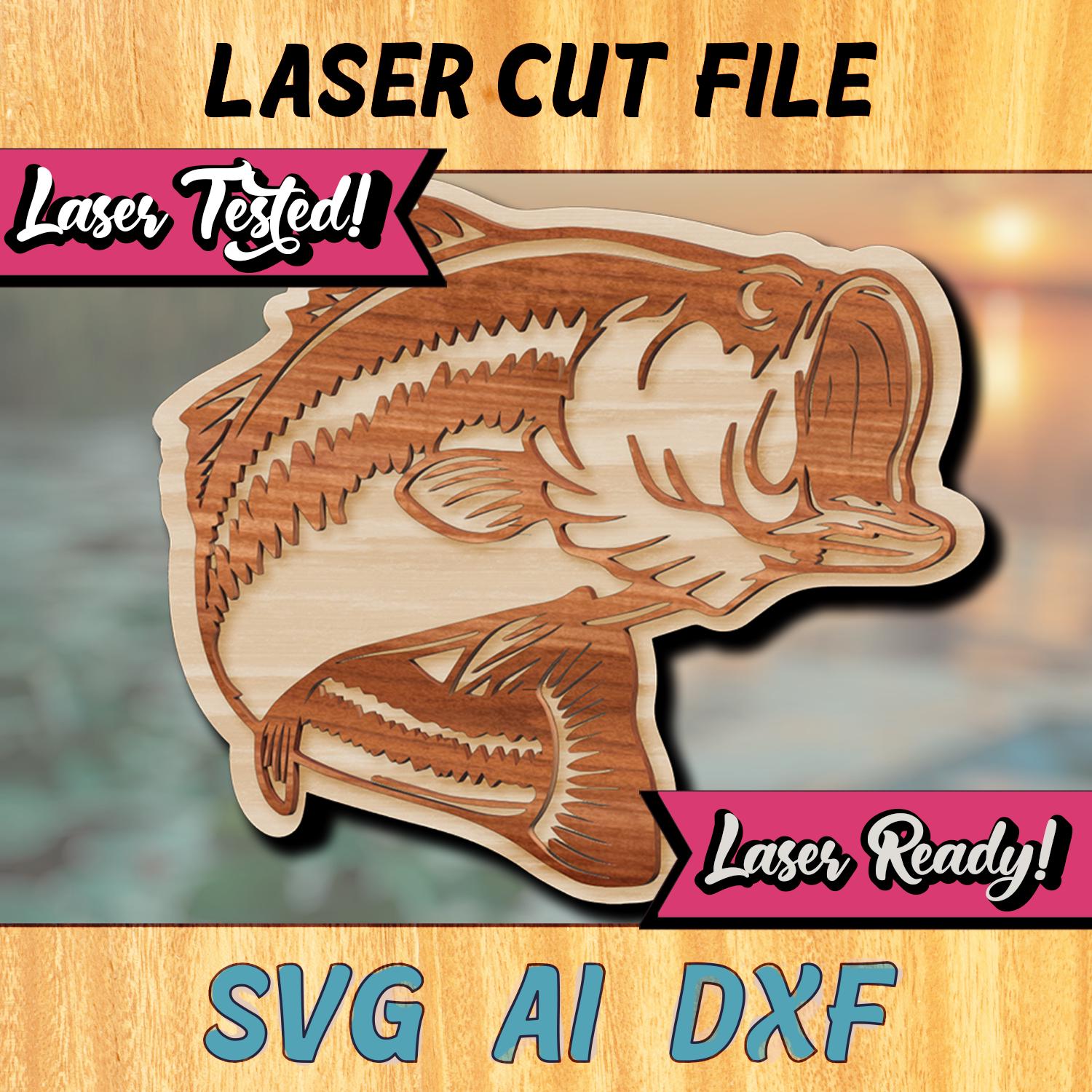 Laser Cut Bass, Bass Clipart, Bass Cricut,bass Cut File, Bass,bass ...