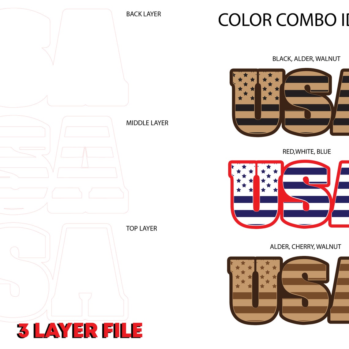 USA Sign Laser Cut File, American Flag Svg, America Svg, Svg Usa Laser ...