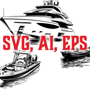 Boats and Ships SVG Bundle | Nautical | Pirate Ship | Yacht ...
