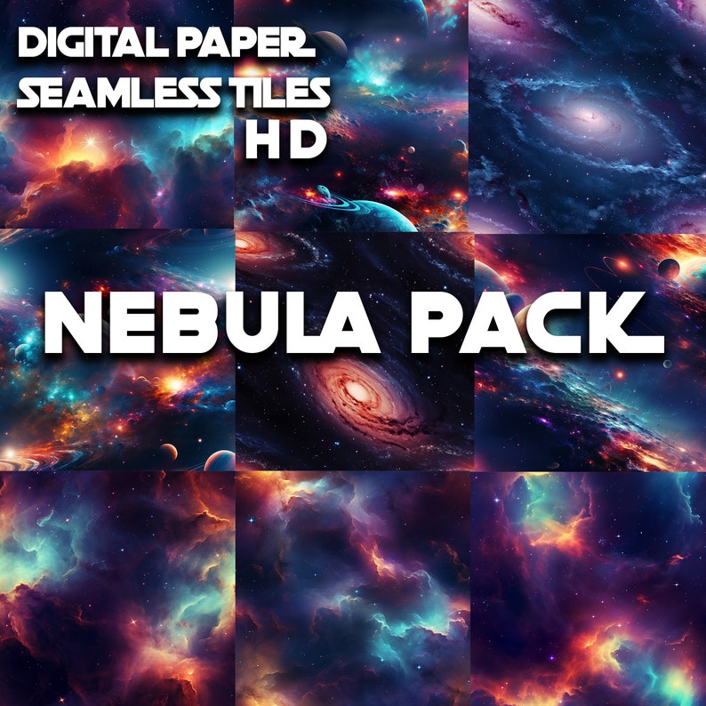 Nebula Textures Digital Paper Sublimation High Resolution Seamless ...