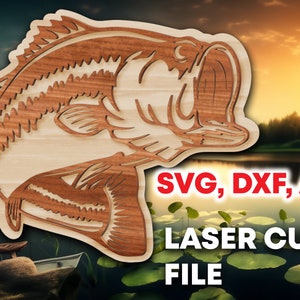 Laser Cut Bass, Bass Clipart, Bass Cricut,bass Cut File, Bass,bass ...