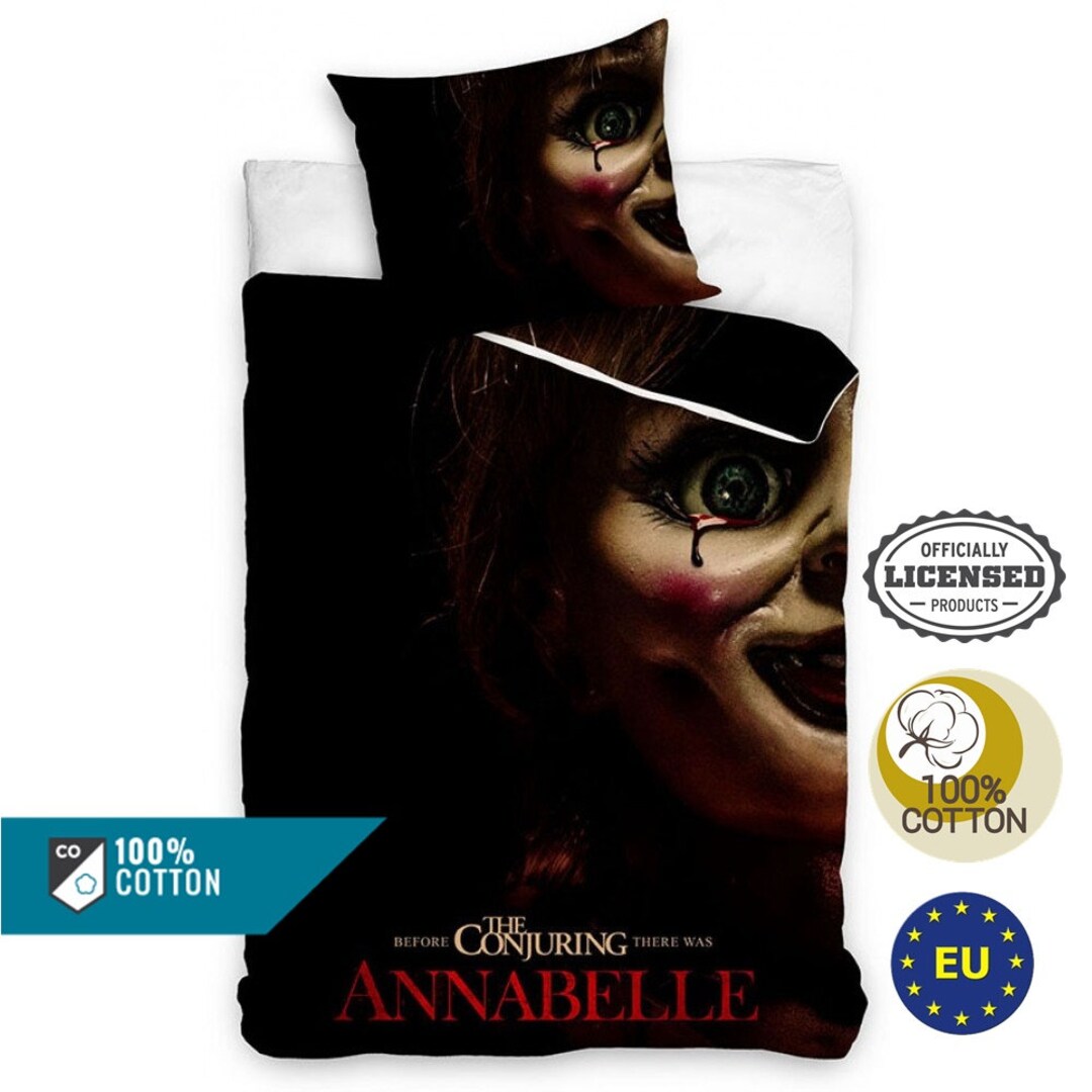 Annabelle Doll Scary the Conjuring Bedding, Bed Linen Single, 100% ...
