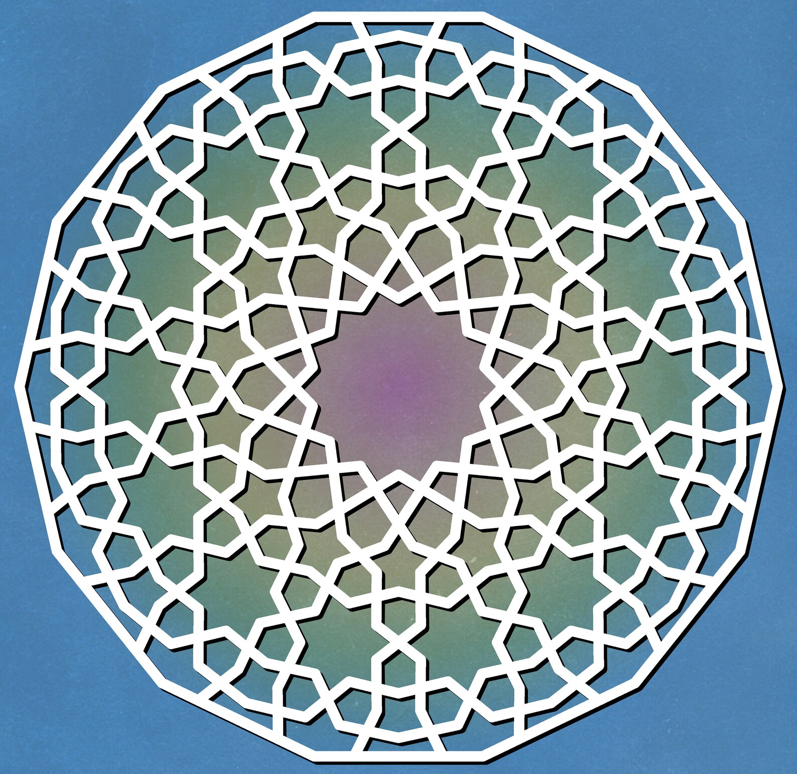 14-fold Islamic Geometric Pattern Geogebra Design Tutorial - Etsy