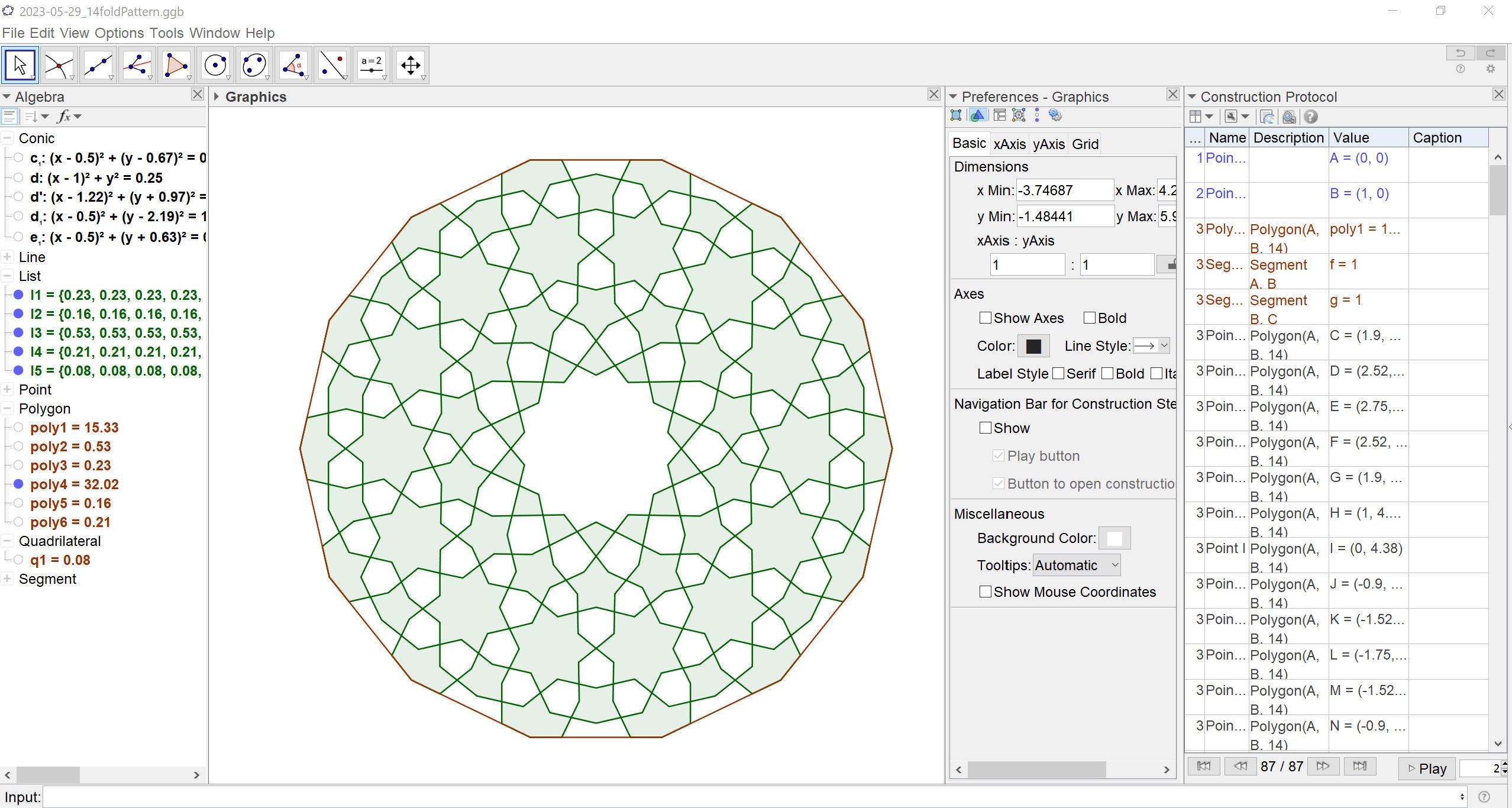 14-fold Islamic Geometric Pattern Geogebra Design Tutorial - Etsy