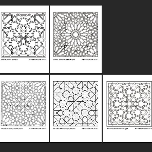 Islamic Art Coloring Pages - Etsy