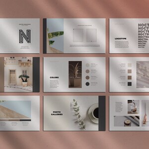 Noctua Minimal Canva Brand Guidelines Template With Neutral Colors, and ...