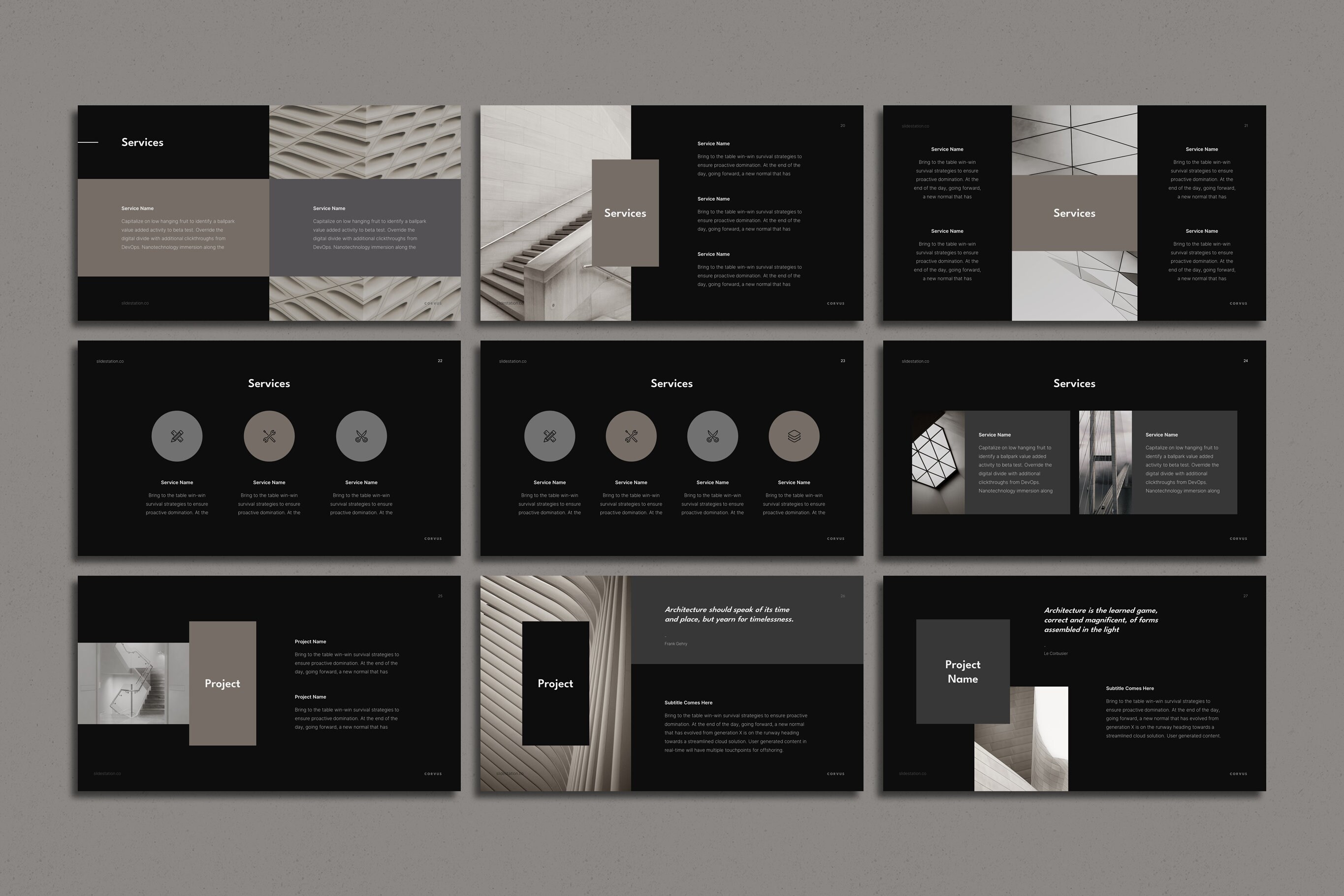 Architecture Presentation Layout Black And White