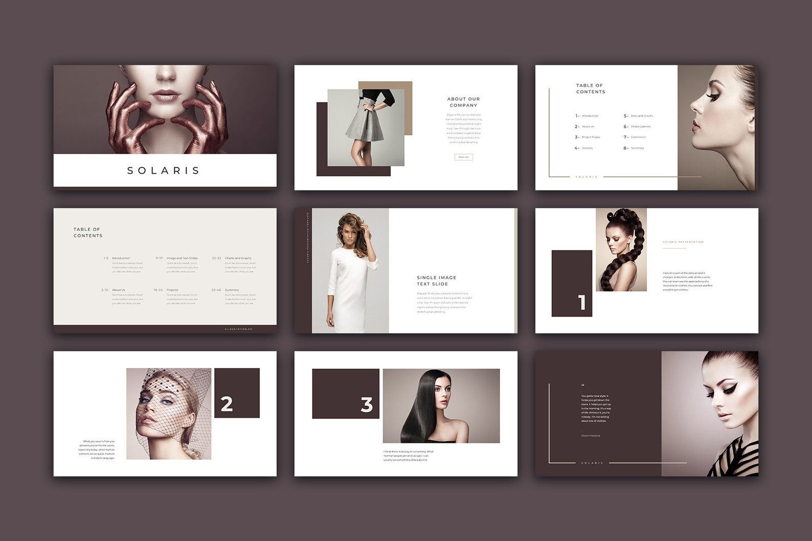Elegant Hairstyle and Makeup Pitch Deck Presentation Template for ...