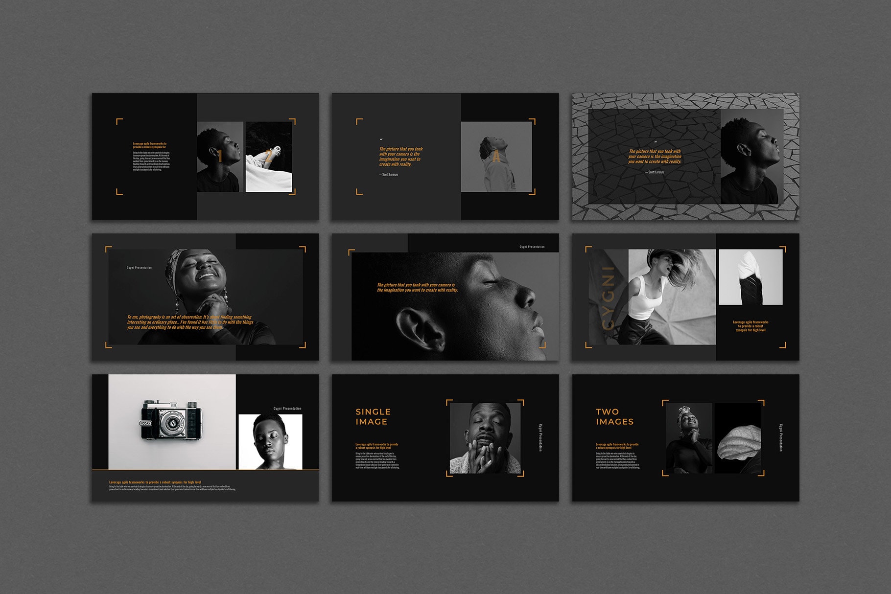 Modern and Professional Photography Portfolio Cygni Presentation ...