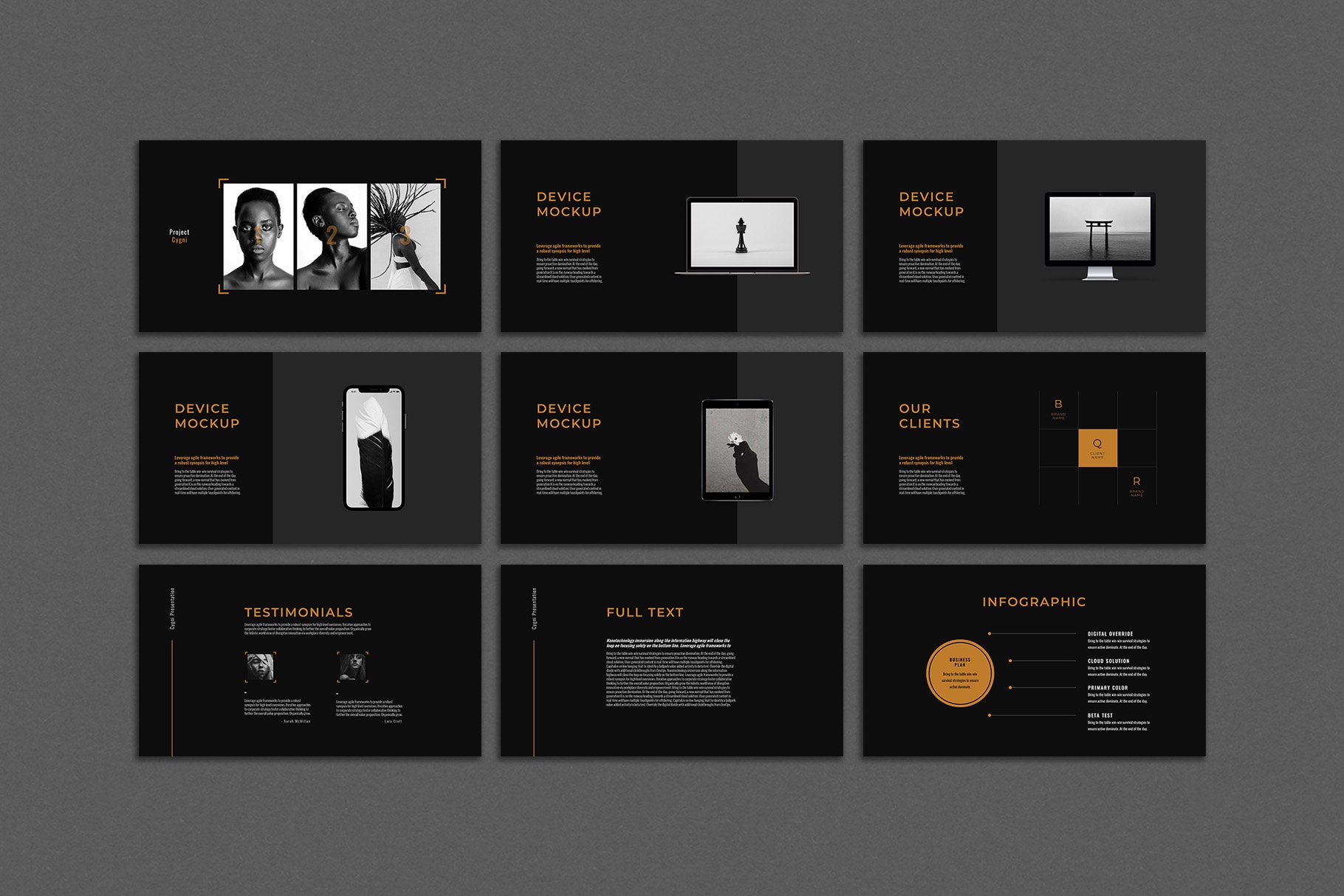 Modern and Professional Photography Portfolio Cygni Presentation ...