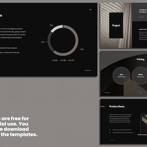 Corvus Minimalist Architecture Presentation - Dark Theme, Black, Beige, Neutral Colors, Sleek ...