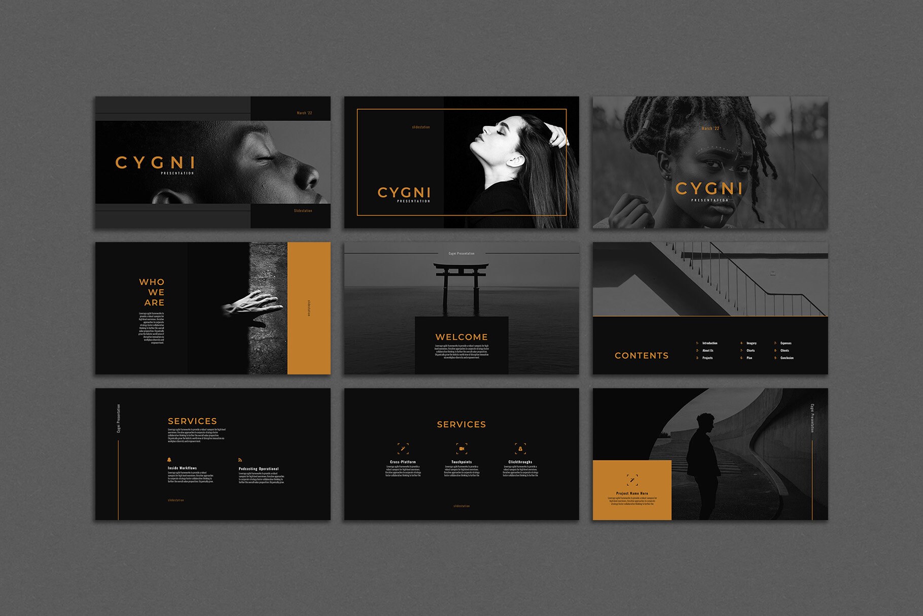 Modern and Professional Photography Portfolio Cygni Presentation ...