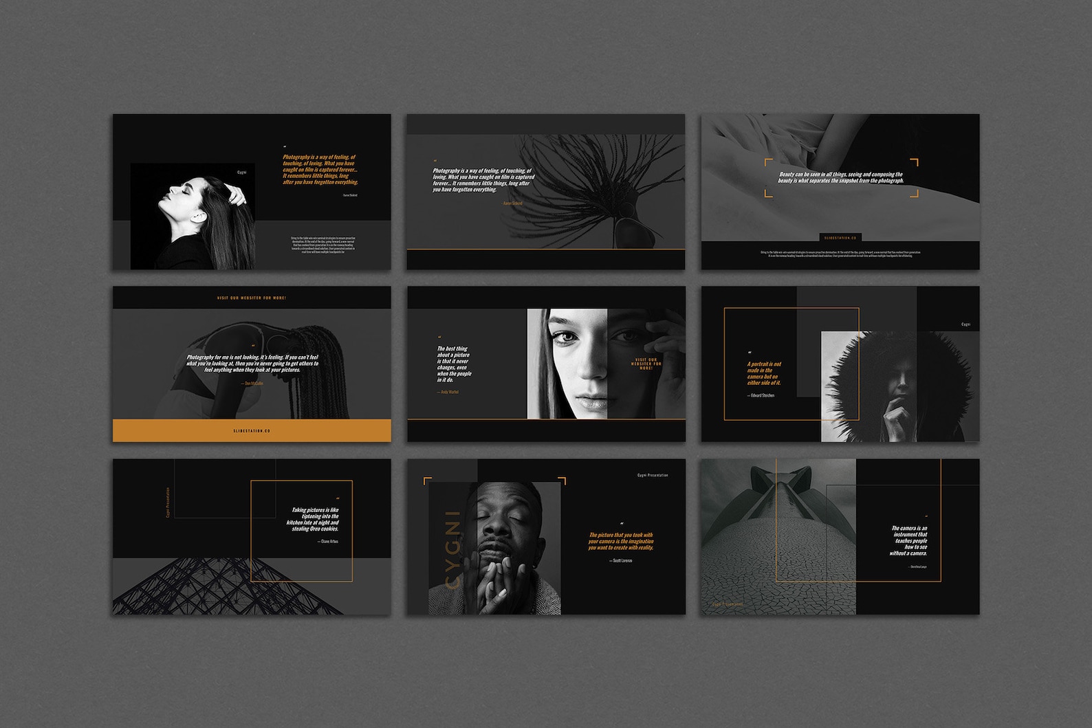 Modern and Professional Photography Portfolio Cygni Presentation ...