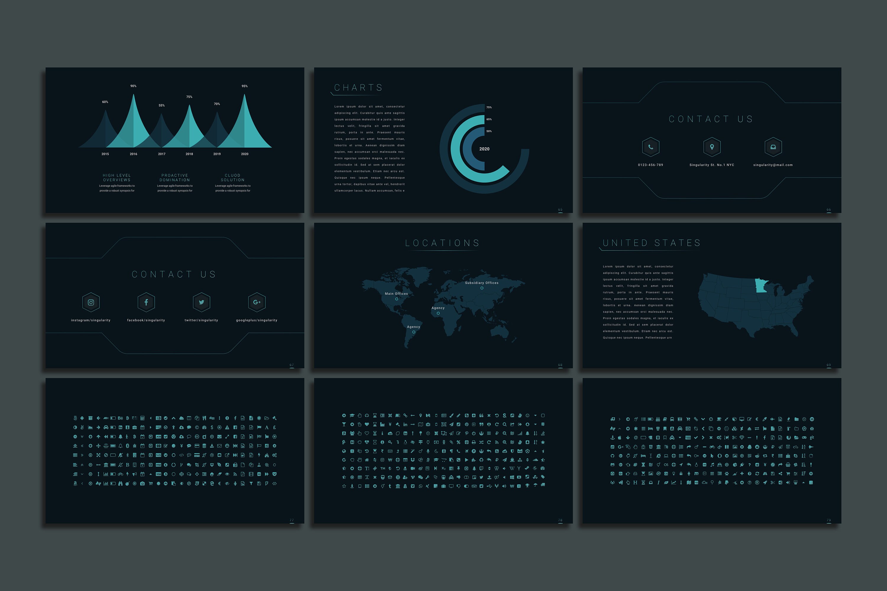 Singularity Robotics and Coding Presentation Template for Powerpoint and Keynote With a Gradient ...