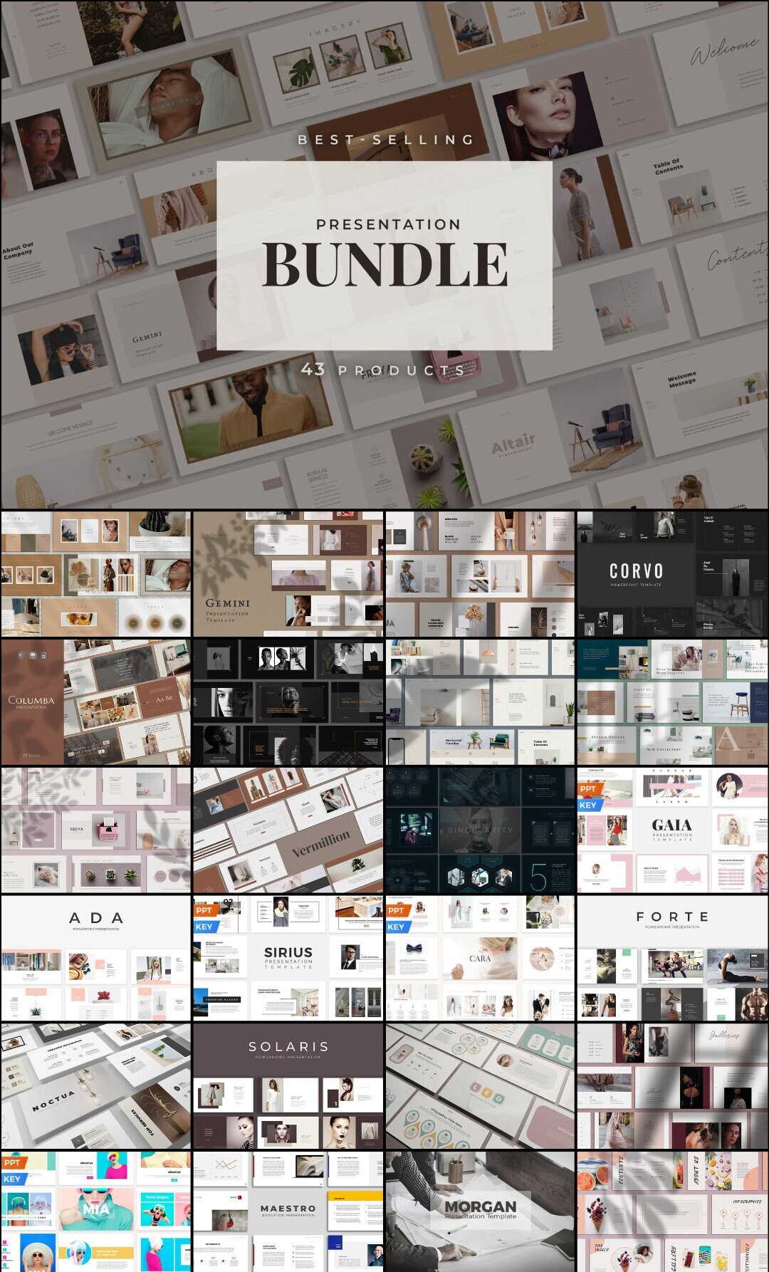 Best Selling Presentation Bundle - Minimalist Powerpoint, Canva, Google ...