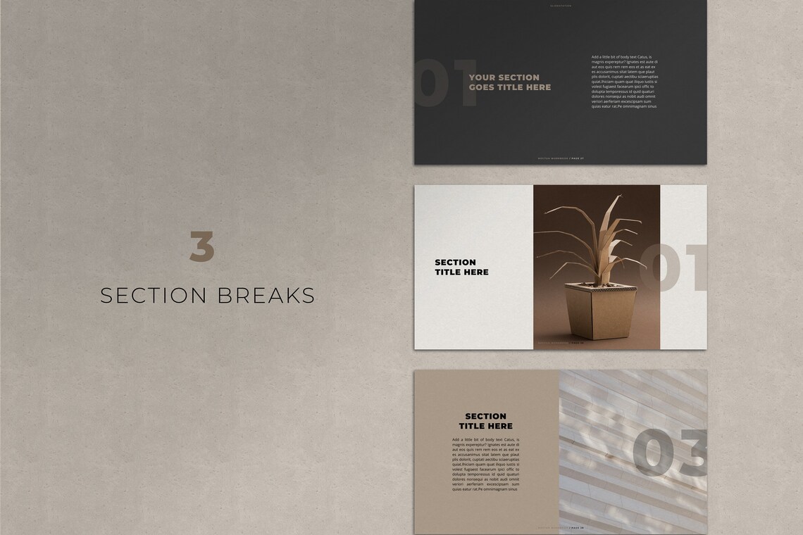 Beige Brown and Black 16:9 Workbook Creator for Canva Earth - Etsy