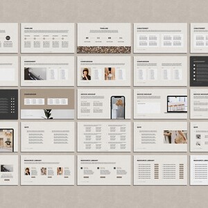 Beige, Brown and Black 16:9 Workbook Creator for Canva - Earth Tones ...