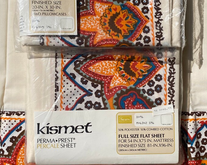 Sears Kismet Sheet Set 1970's ~ NOS - Etsy