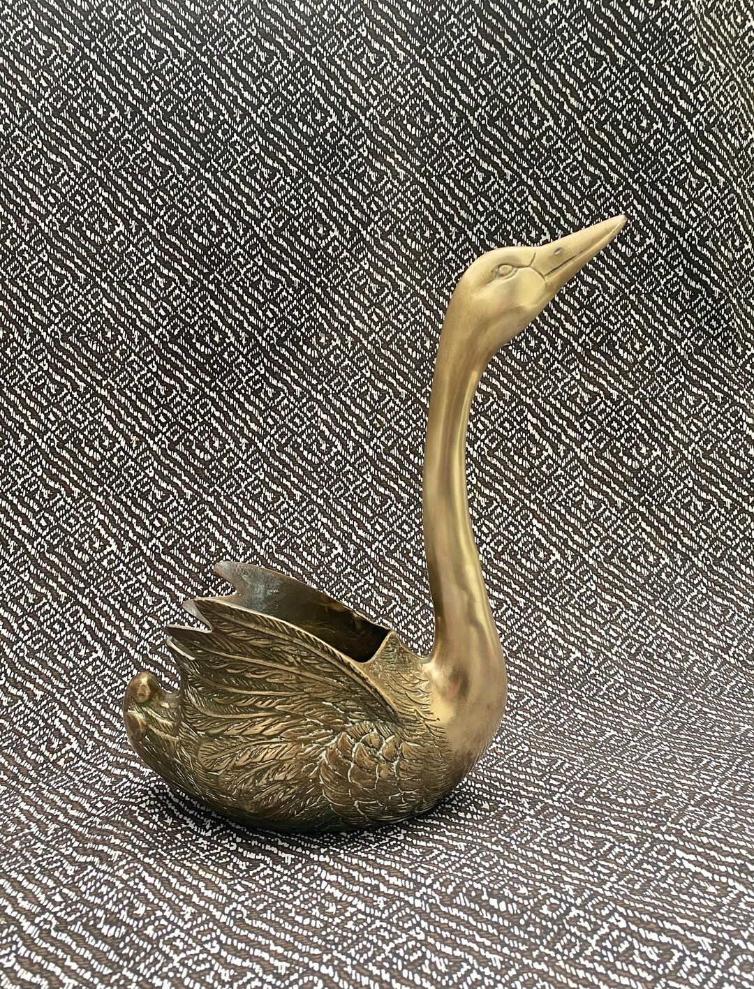 Vintage Brass Swan Planter, Brass Planter, Brass Swan, Swan Decor, Bird ...