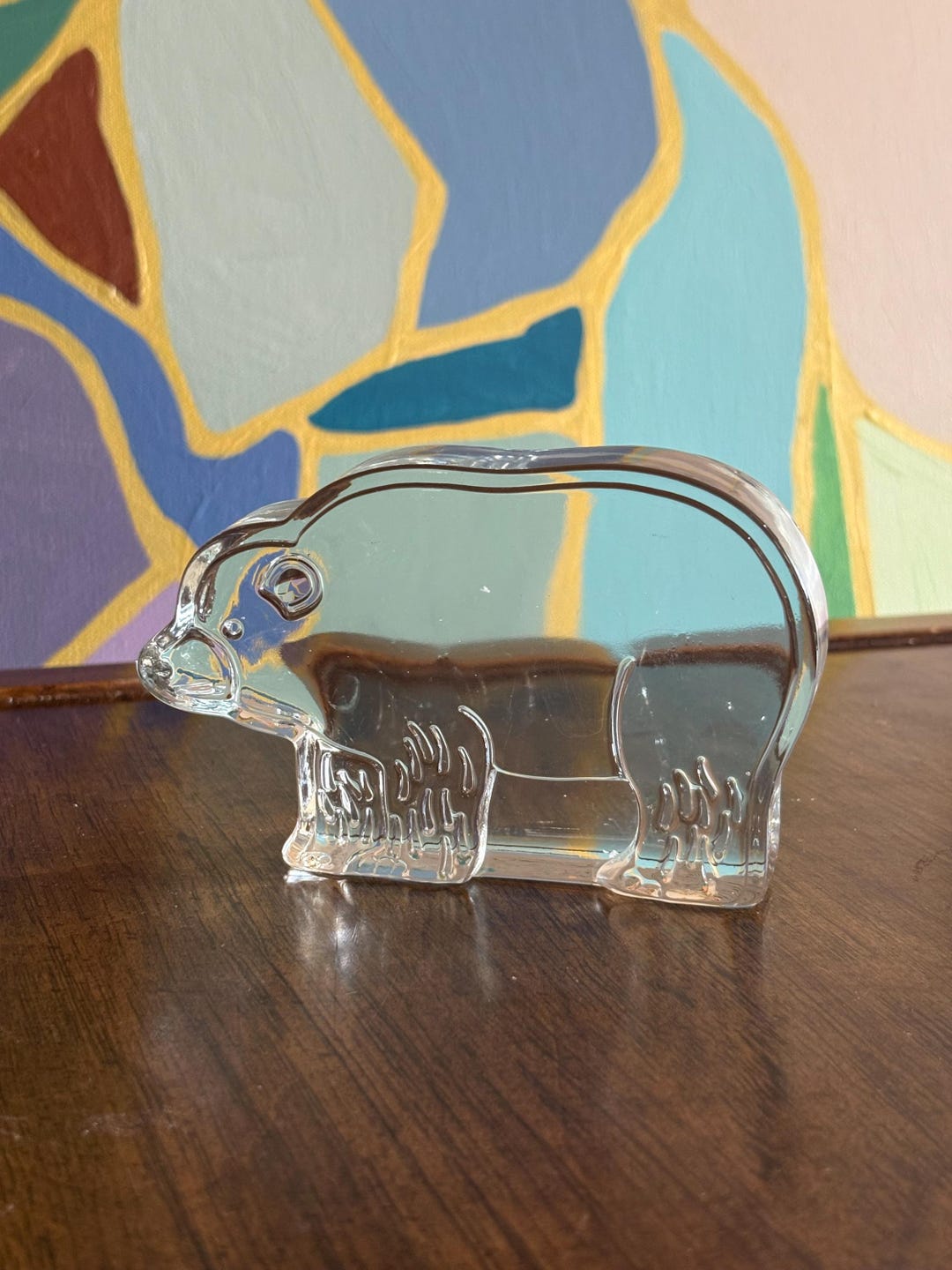 Dansk Crystal Zoo Bear Figurine Paperweight Naiad Einsel - Etsy