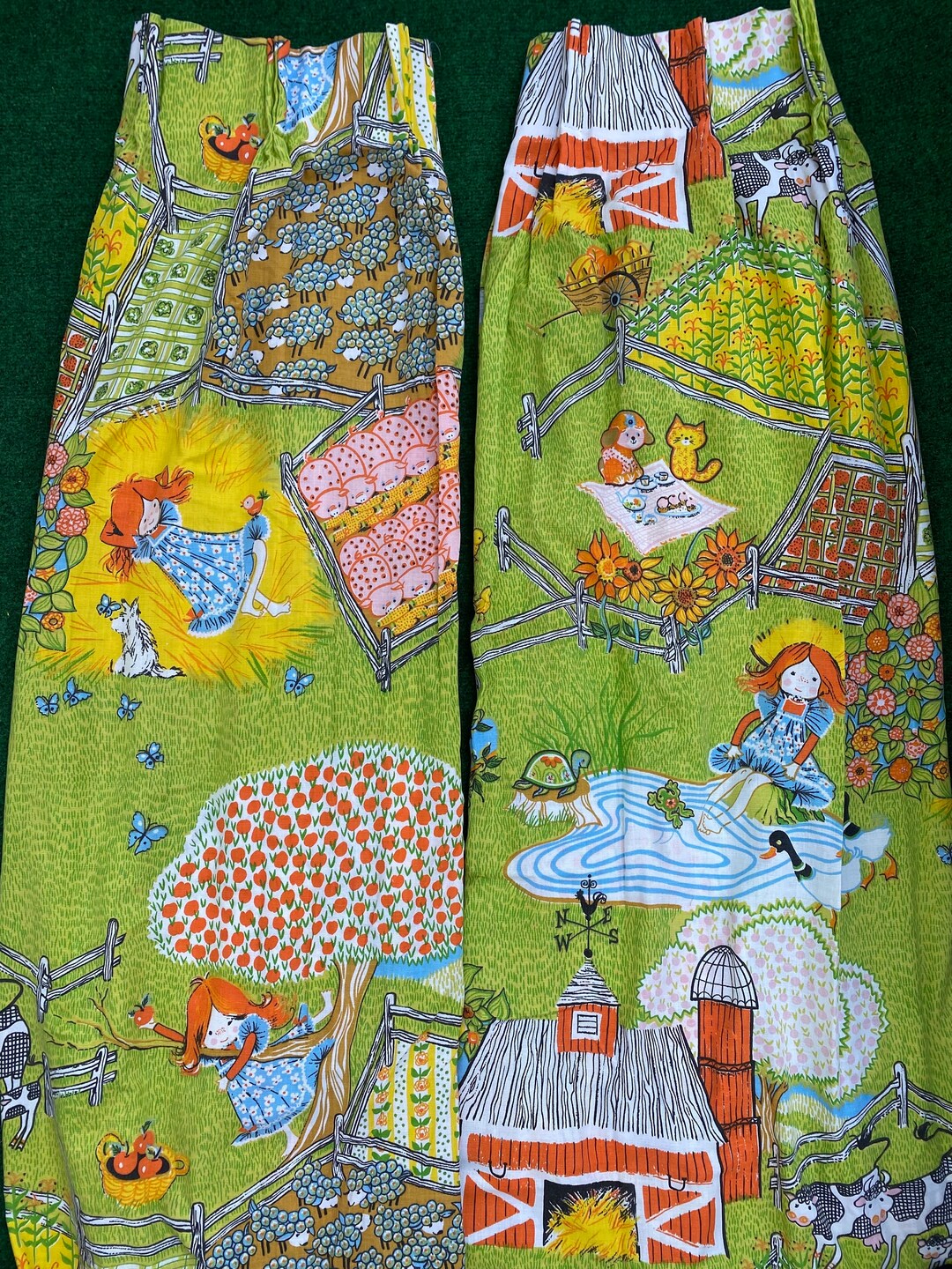 Vintage Sears Katie Patchwork Curtain Set Retro 70's - Etsy