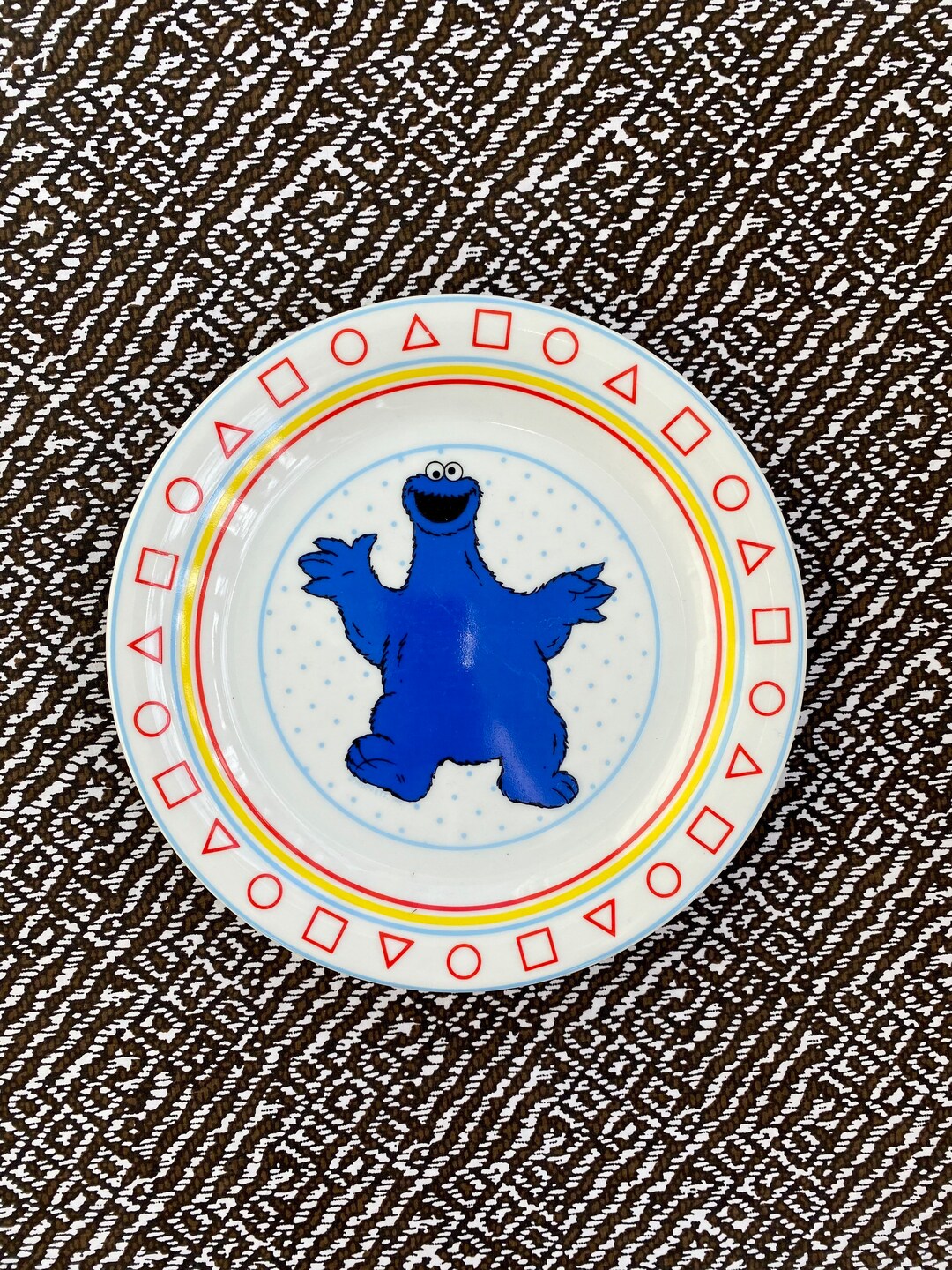 Sesame Street Porcelain Cookie Monster Plate Sesame Street - Etsy