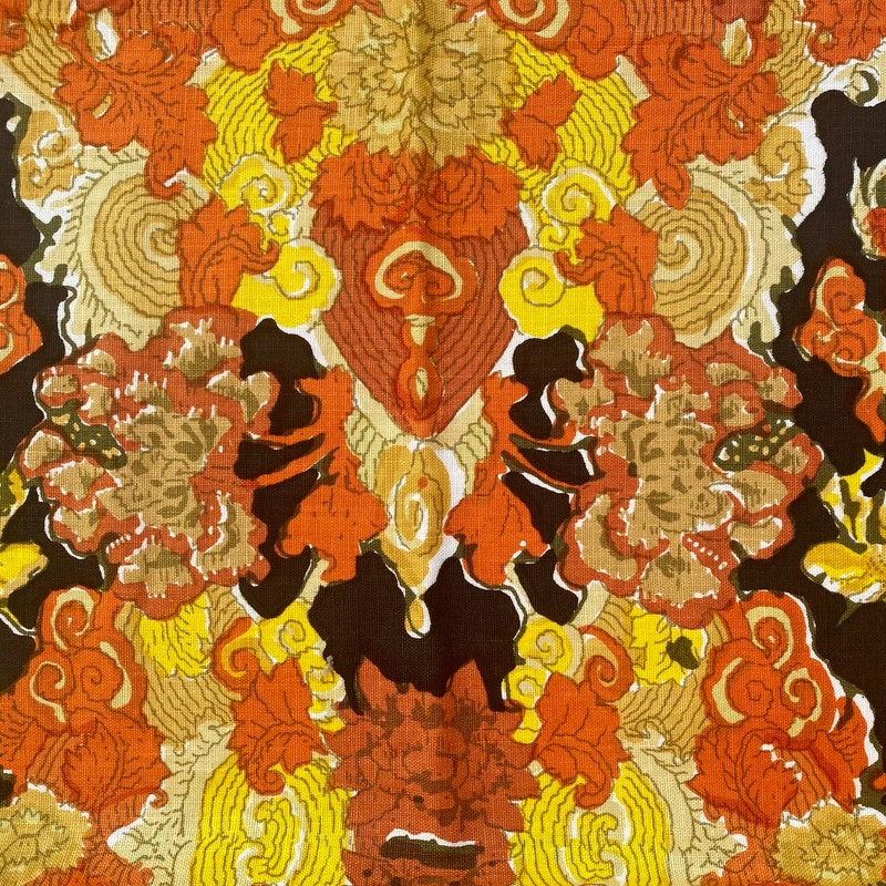 Asian Print Fabric - Etsy