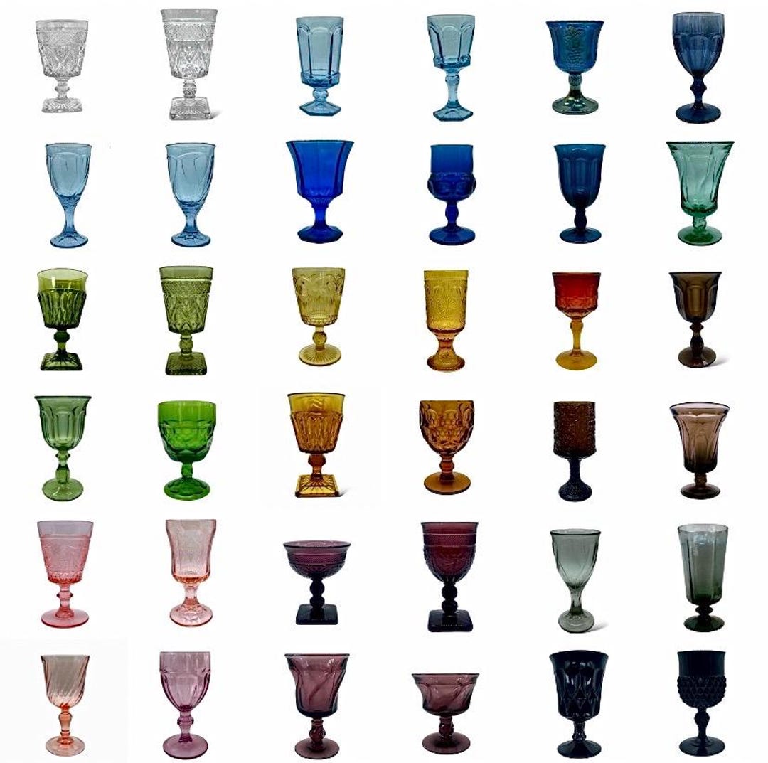 UPDATED 09/22 Vintage Wine Glass or Water Glass for Weddings, Bridal ...