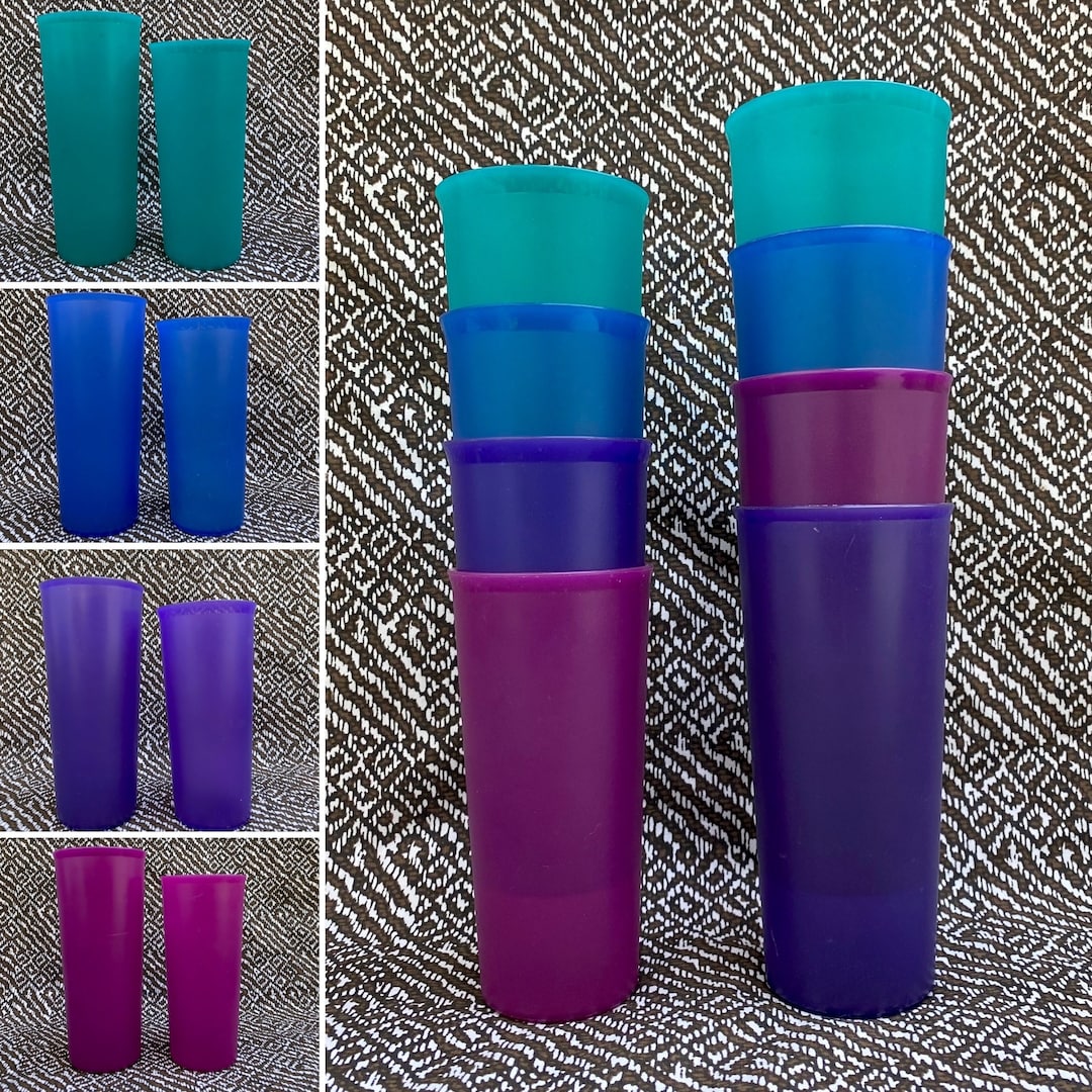 8 Vintage Tupperware Tumblers Plastic Tumblers Tupperware - Etsy