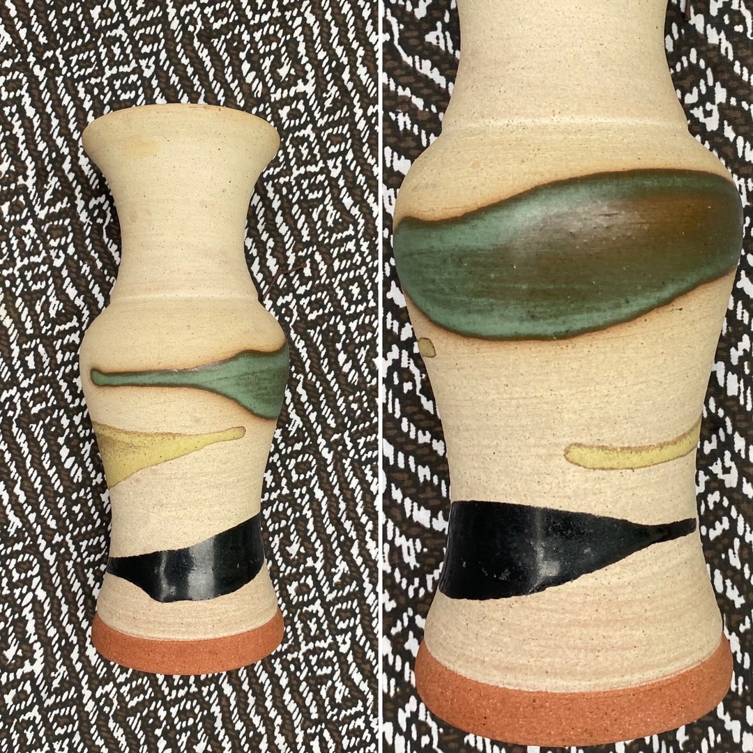 Vintage Earthenware Rustic Pottery Vase by Apache Pottery Signed, Small ...
