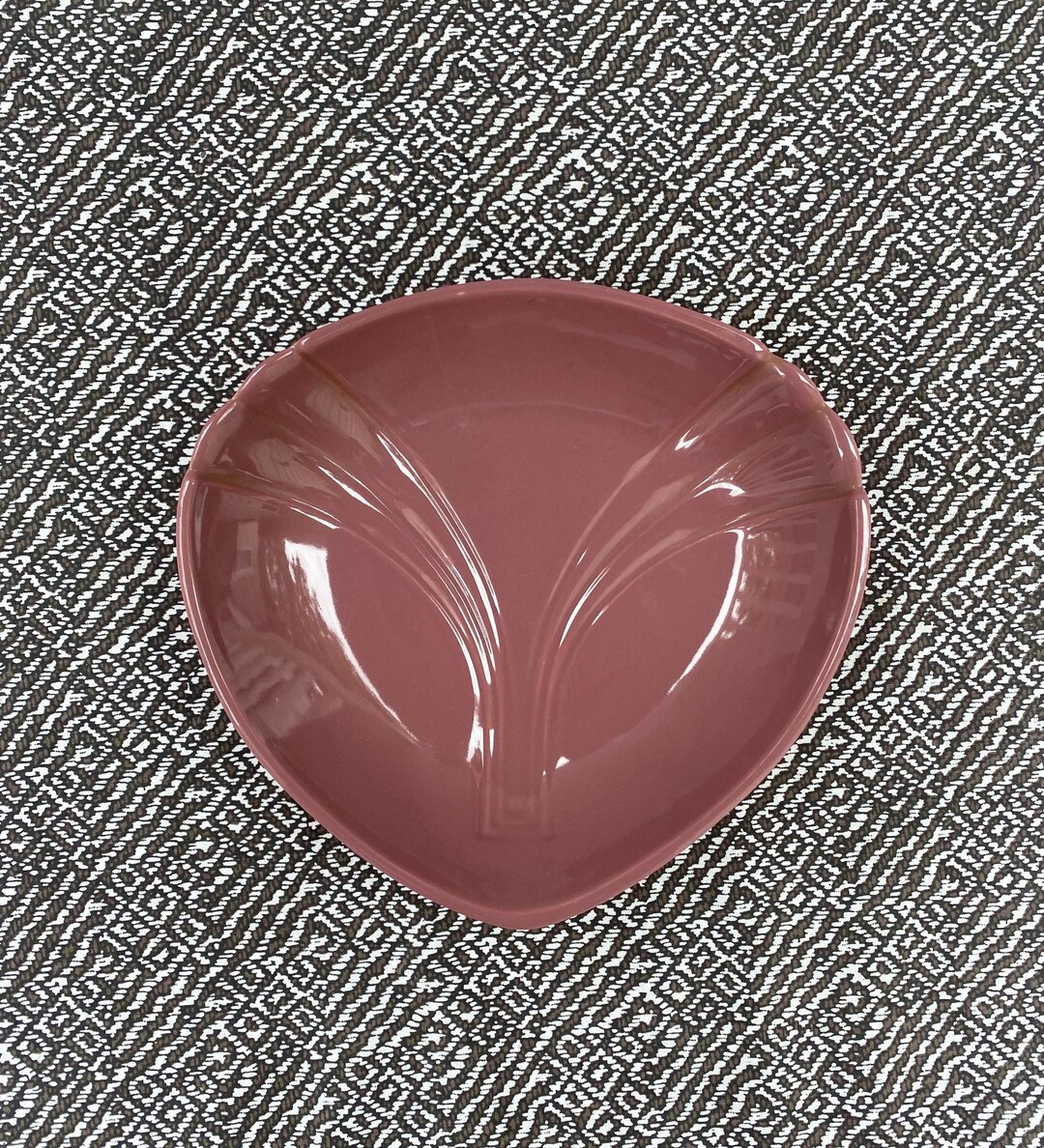 Haeger Pottery Art Deco Inspired Dusty Rose/mauve Dish or Ashtray 3281 ...