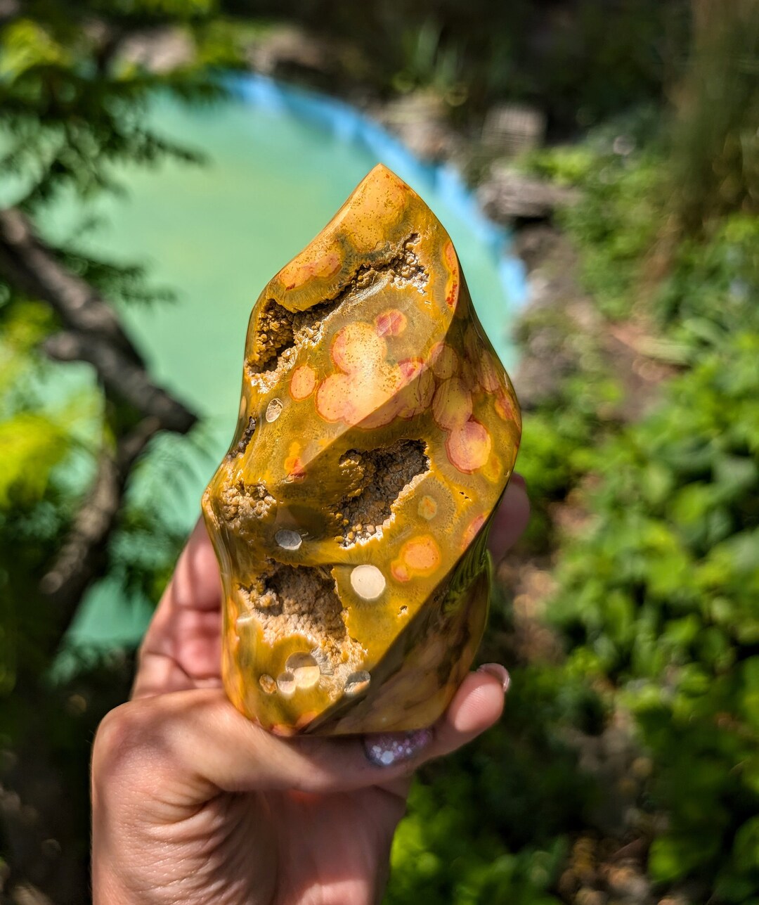 Pink Kabamby Ocean Jasper Free Form, Kabamby Ocean Jasper, Orbicular ...