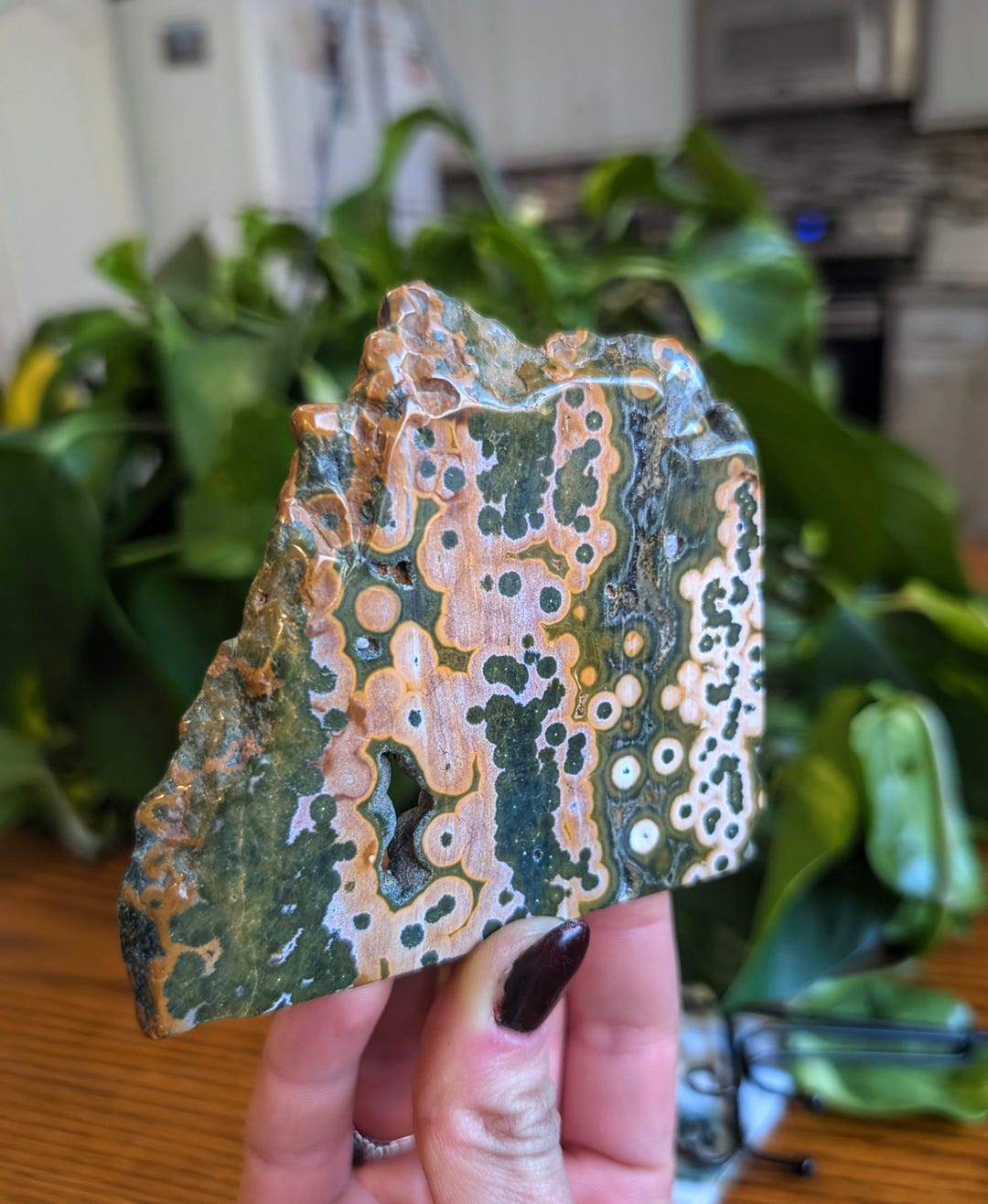 Rare! High Grade Kabamby Ocean Jasper Slab, Pink Ocean Jasper, Product ...