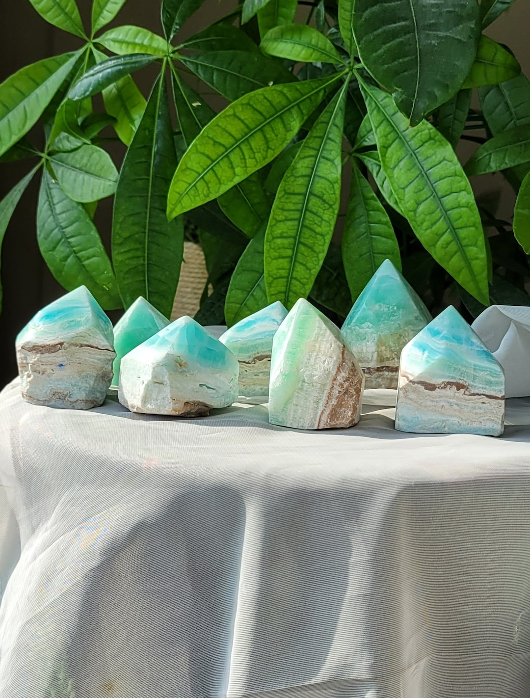 AA Caribbean Calcite Top Polished Points, Caribbean Calcite Crystal ...