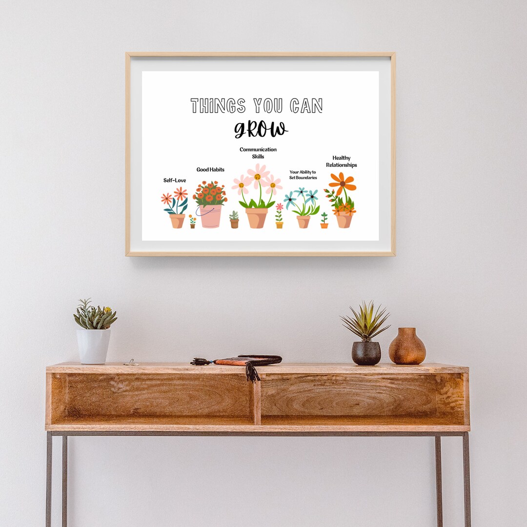 Things You Can Grow Poster Self Love Poster Self Growth Mental Health ...