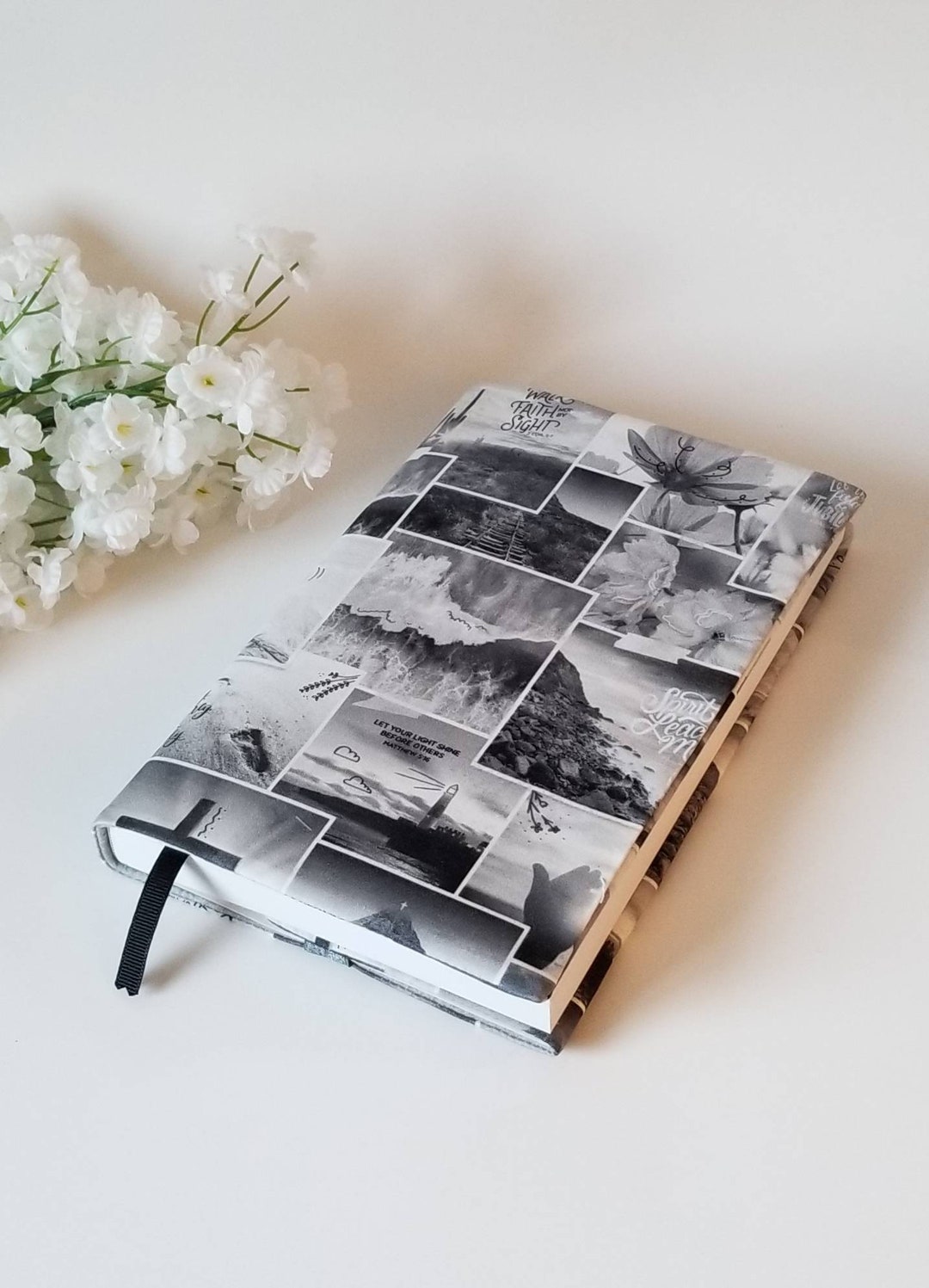 Bible Cover Adjustable Bible Cover Fabric Bible Cover Custom Fitted ...