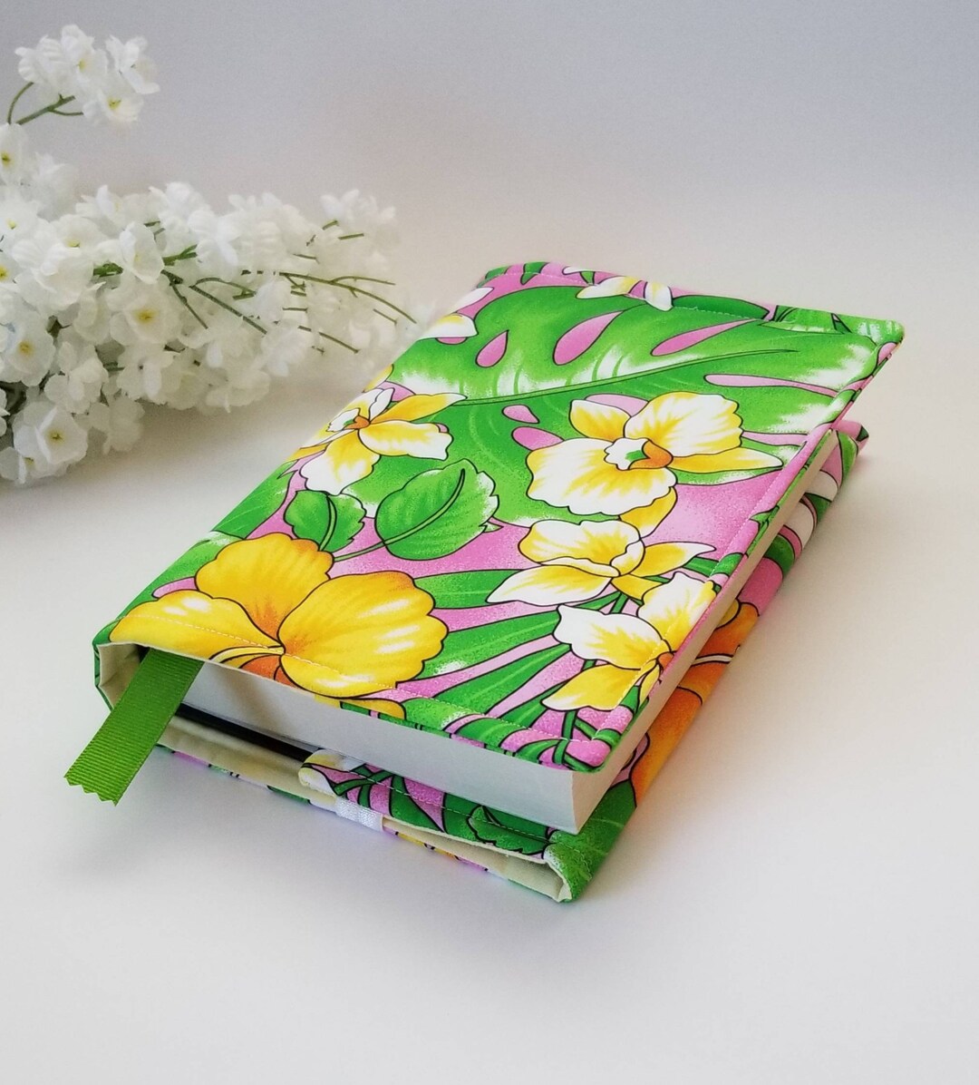 Adjustable Book Cover, Adjustable Book Sleeve, Fabric Book Cover ...