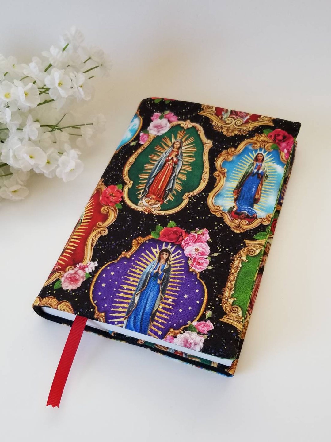 Bible Cover, Adjustable Bible Cover, Fabric Bible Cover, Custom Fitted ...