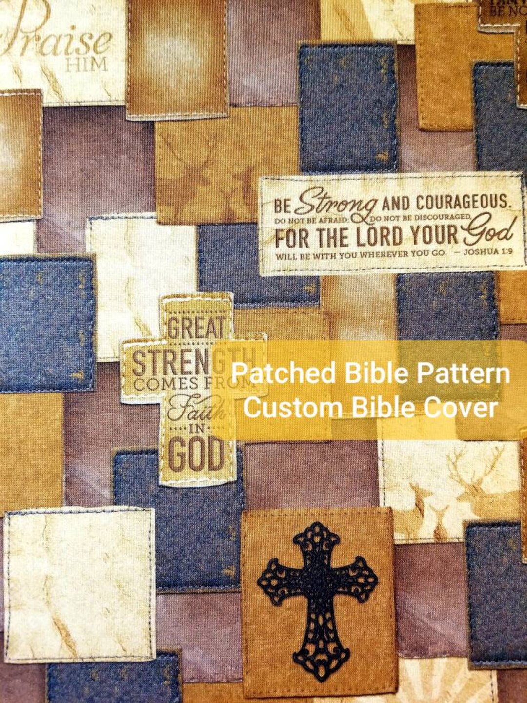 Bible Cover, Adjustable Bible Cover, Fabric Bible Cover, Custom Fitted ...