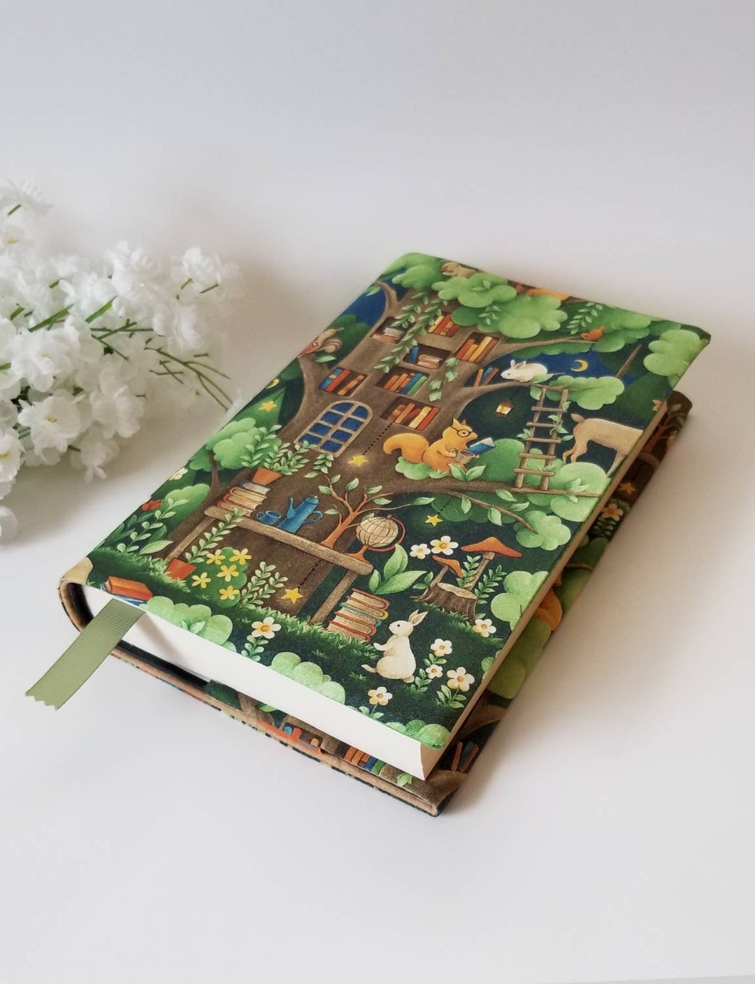 Adjustable Book Cover, Adjustable Book Sleeve, Fabric Book Cover ...