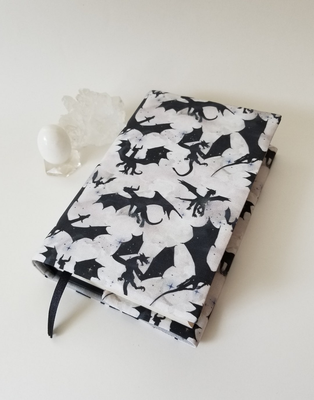 Adjustable Book Cover, Dragon Dust Jacket, Fabric Book Cover, Fabric ...